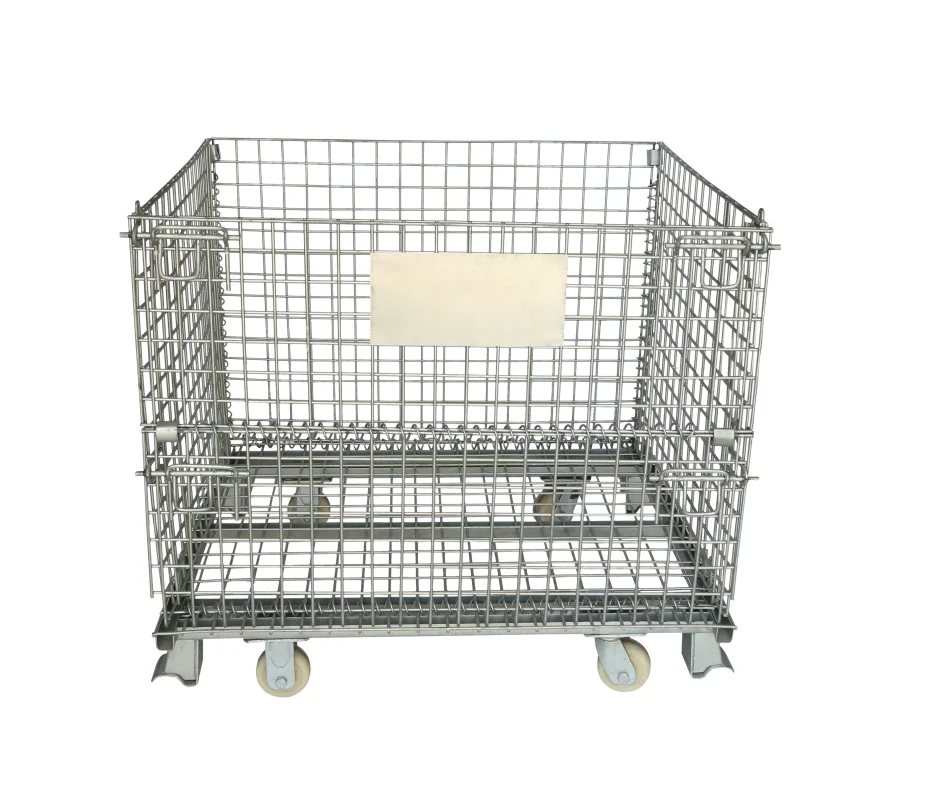 Lockable Stackable Metal Welded Wire Mesh Container Steel Storage Cage ...