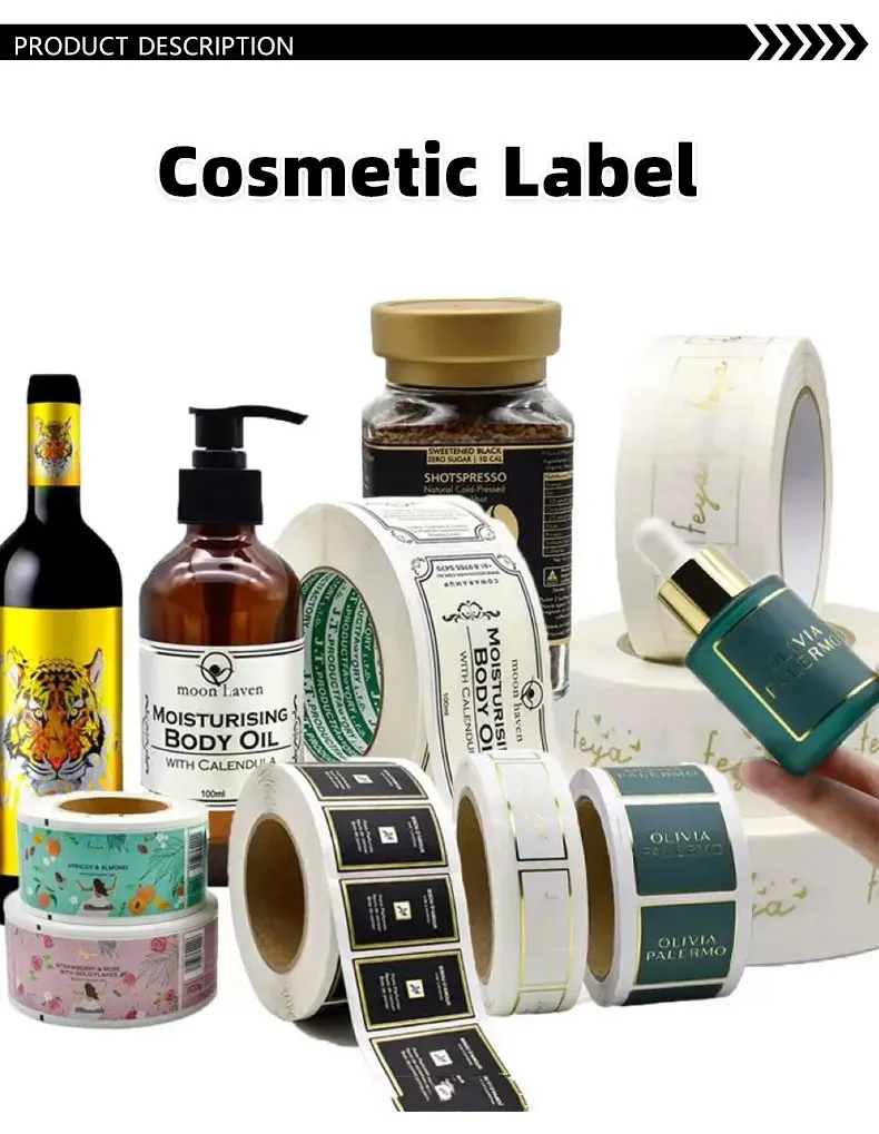 Custom Printing Gold Foil Vinyl Sticker Roll Self Adhesive Waterproof ...