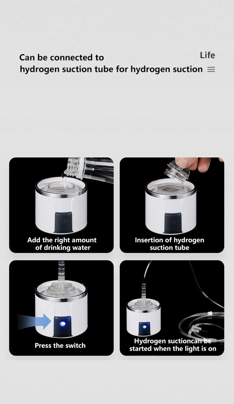 Portable And Rechargeable Hydrogen Rich Water Generator Bottle - Buy ...