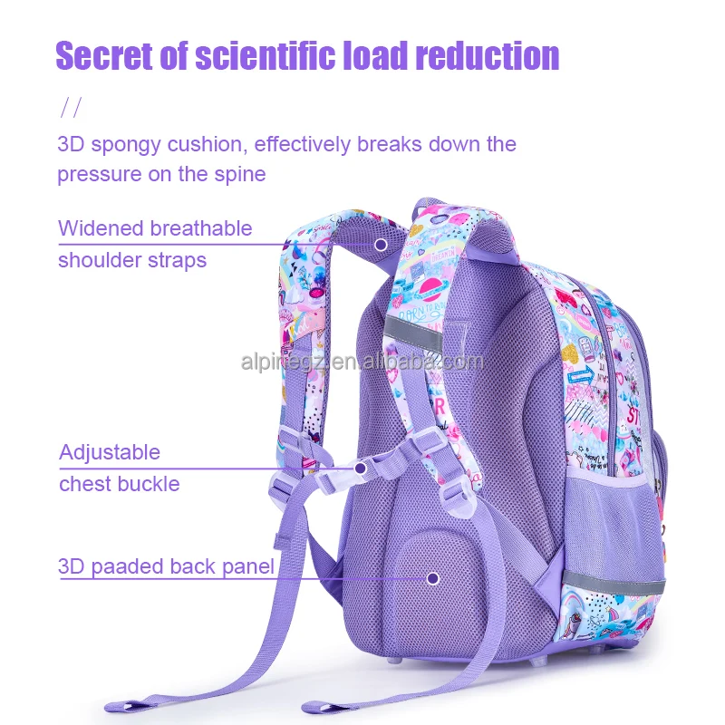 Eva Princess Elementary Students Girls Kids Backpack Sets Bags Pack ...