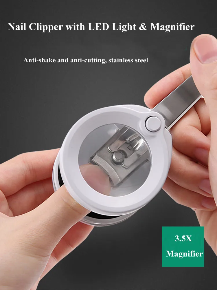 Stainless Steel Fingernail Magnifier Scissors Toenails Clippers For ...