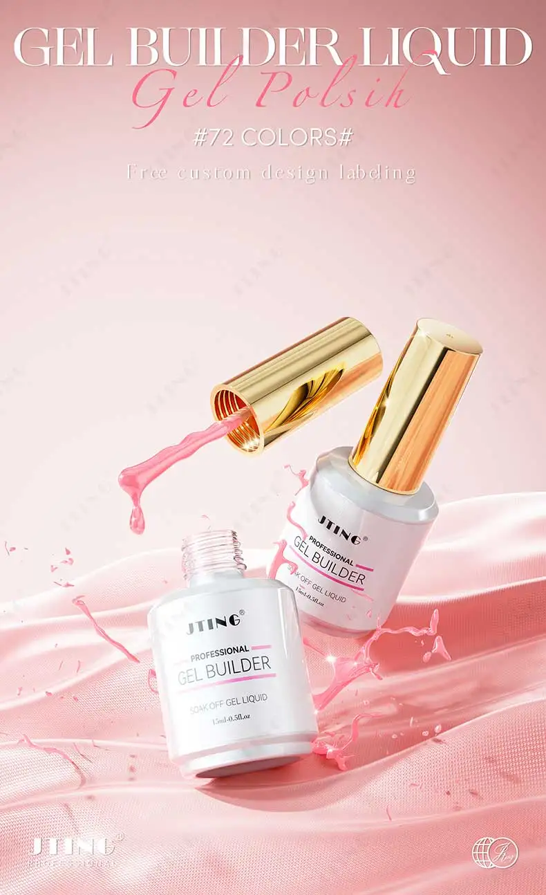 JTING Gel Builder in a Bottle - 72colors Hema Free UV Gel