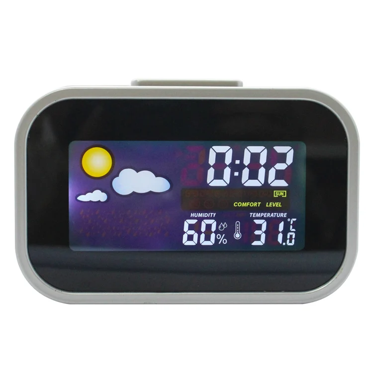 Electronic Digital Desktop Colour Led Large Display Weather Station ...