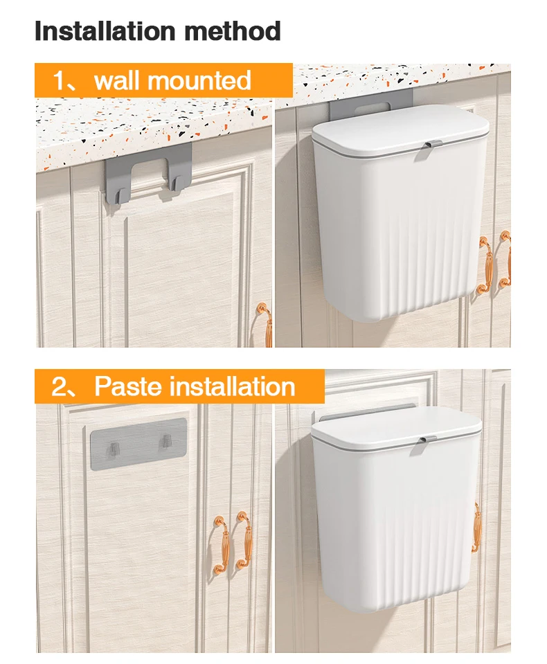 9L Wall Mounted Kitchen Waste Bins - Sustainable & Stocked