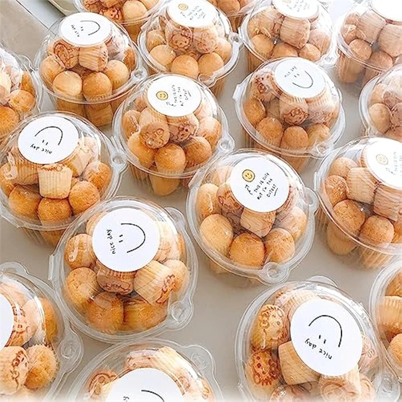 Custom Round Clamshell Stackable Deep Dome Cupcake Carrier Plastic ...