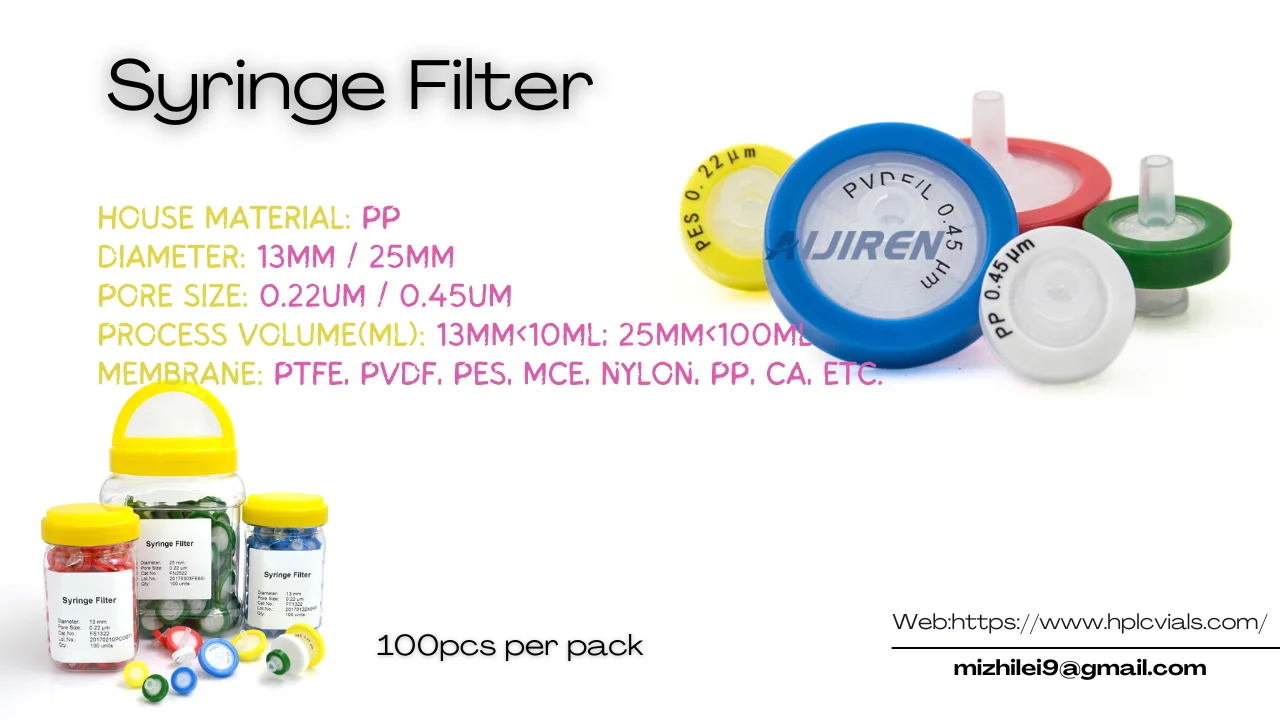 Ptfe Capsule Filter Pvdf Membrane Pleated Syringe High Flow 0.22um/ 0 ...
