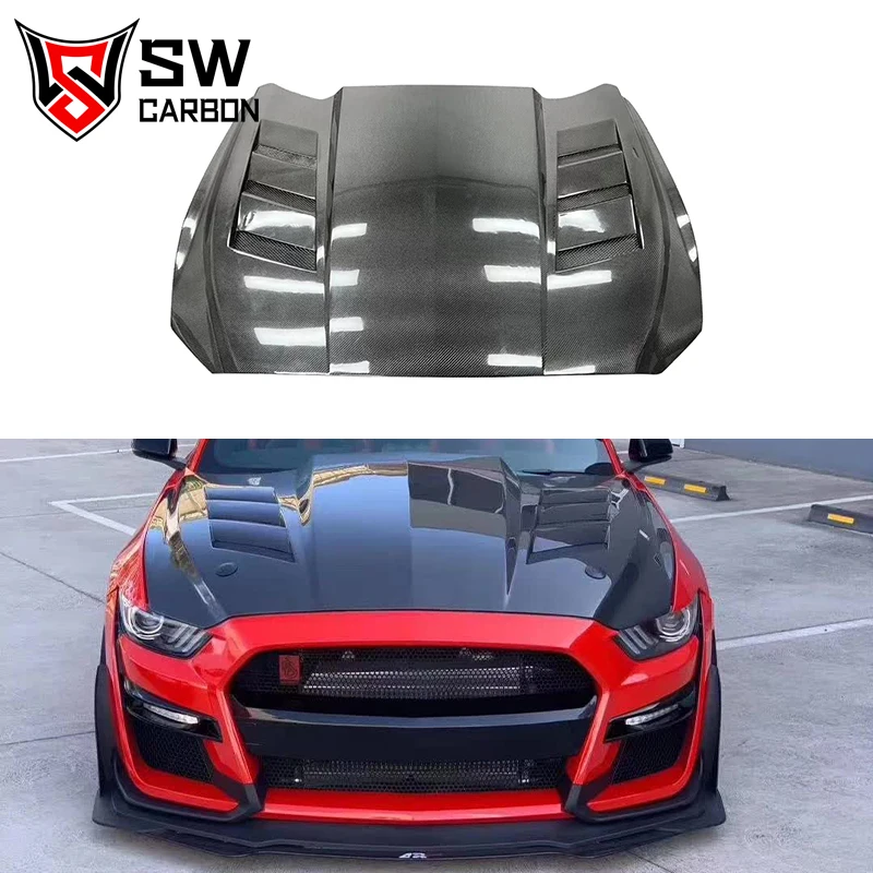 Ford Mustang Carbon Fiber Hood 2015-2017 - Oem Replacement Auto Parts
