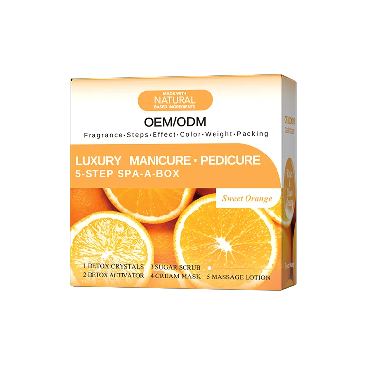 Golden 24k Gold Detox Spa Pedicure Kit Salon Foot Skin Care Custom 5 ...