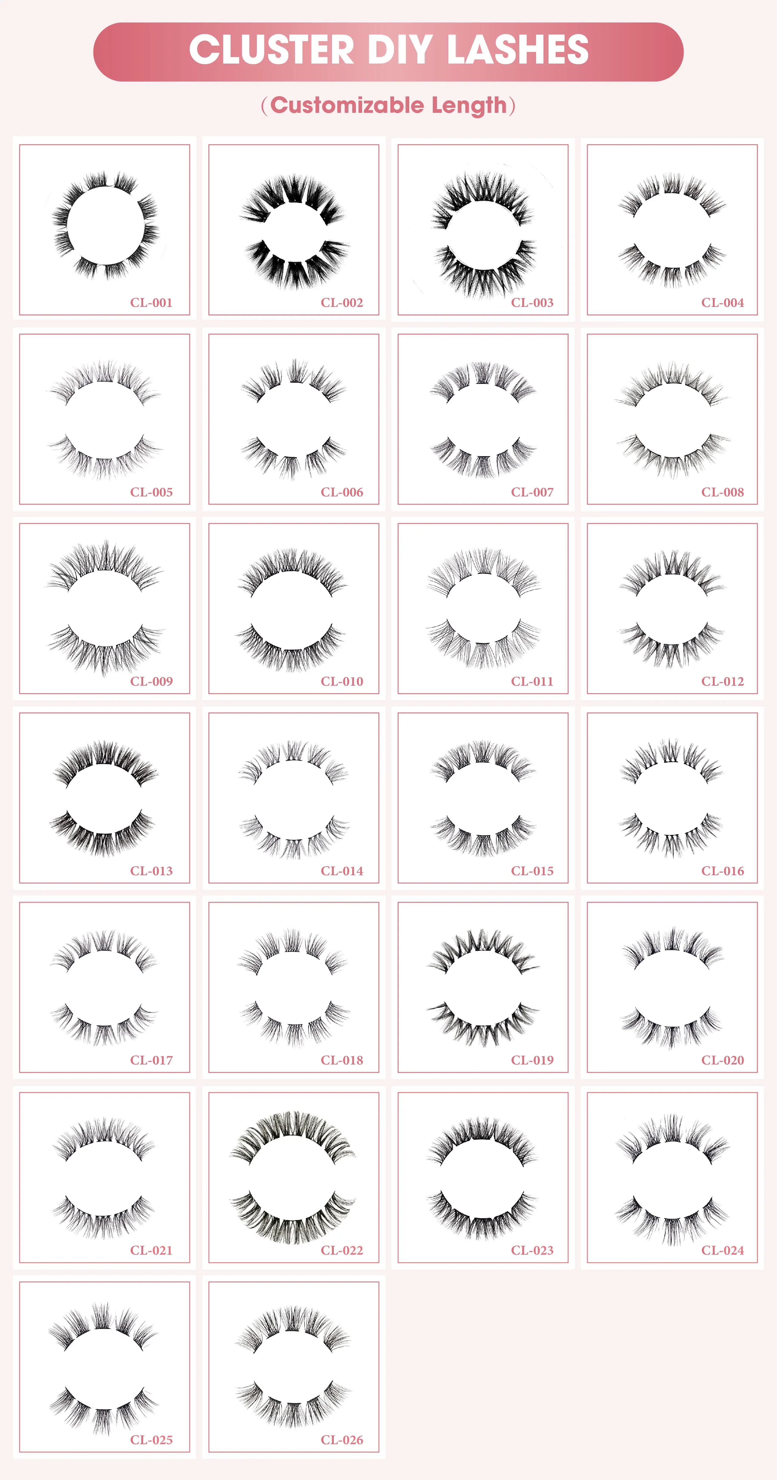 Medylashes Wholesale Cluster Lashes Custom Private Label D Curl Cluster ...