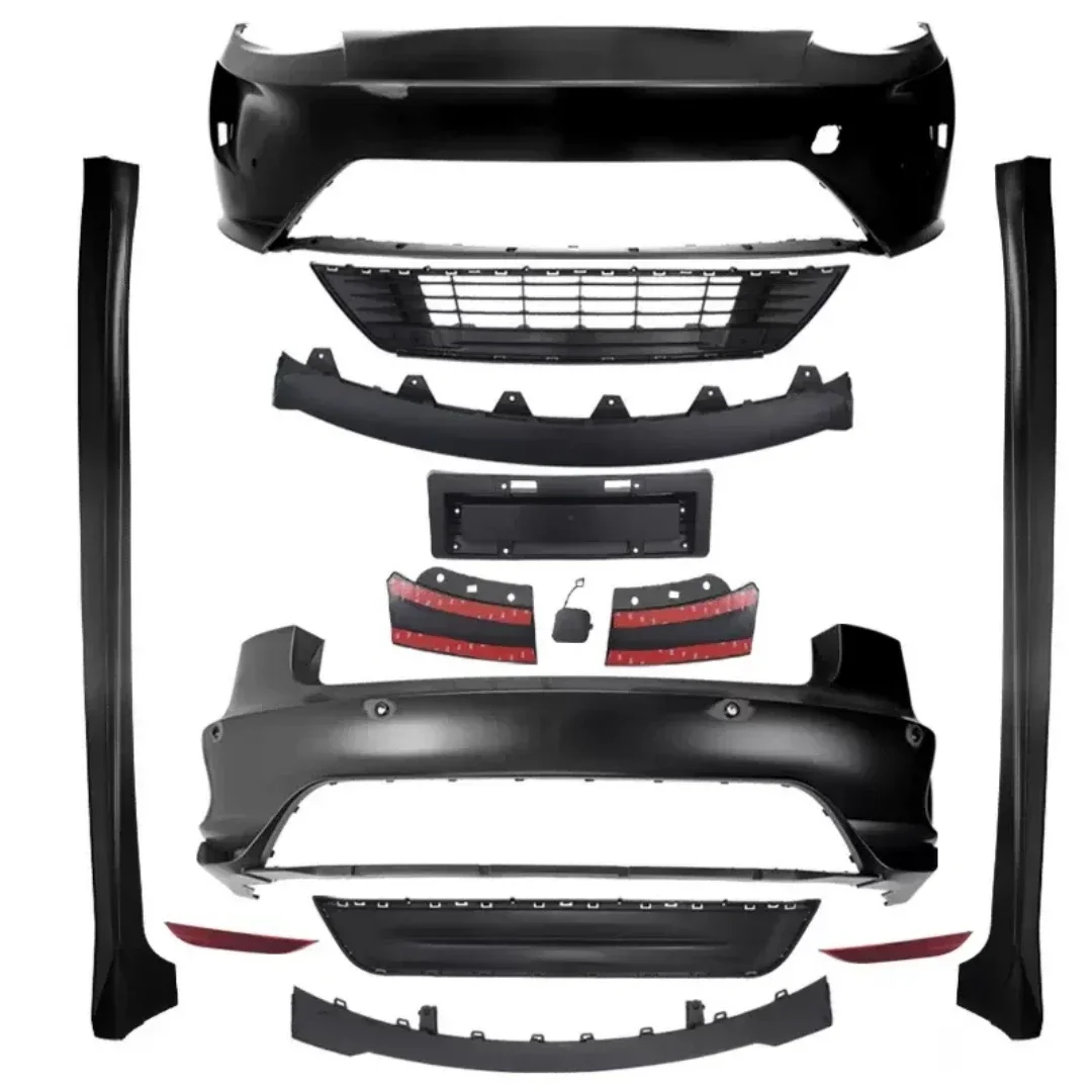 Body Kit Front Rear Bumper Assembly For Tesla Model 3 2018-19 Upgrade ...