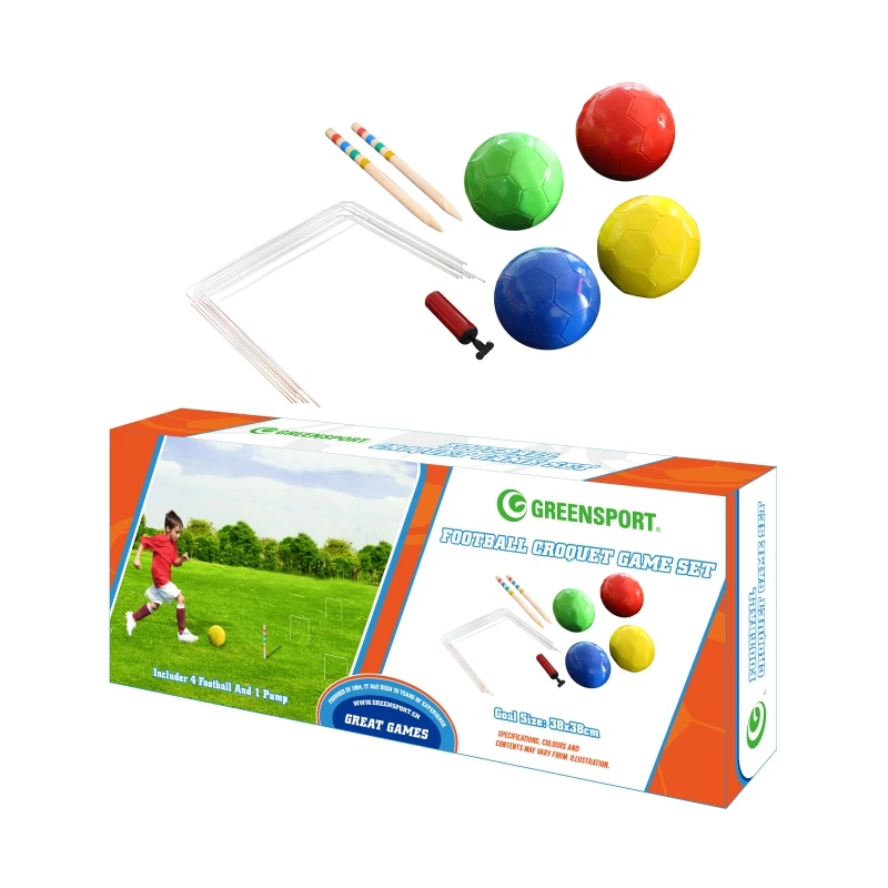 Outdoor Kids Multiplayer Soccer Game Contains 4 Tpu Color Soccer And ...