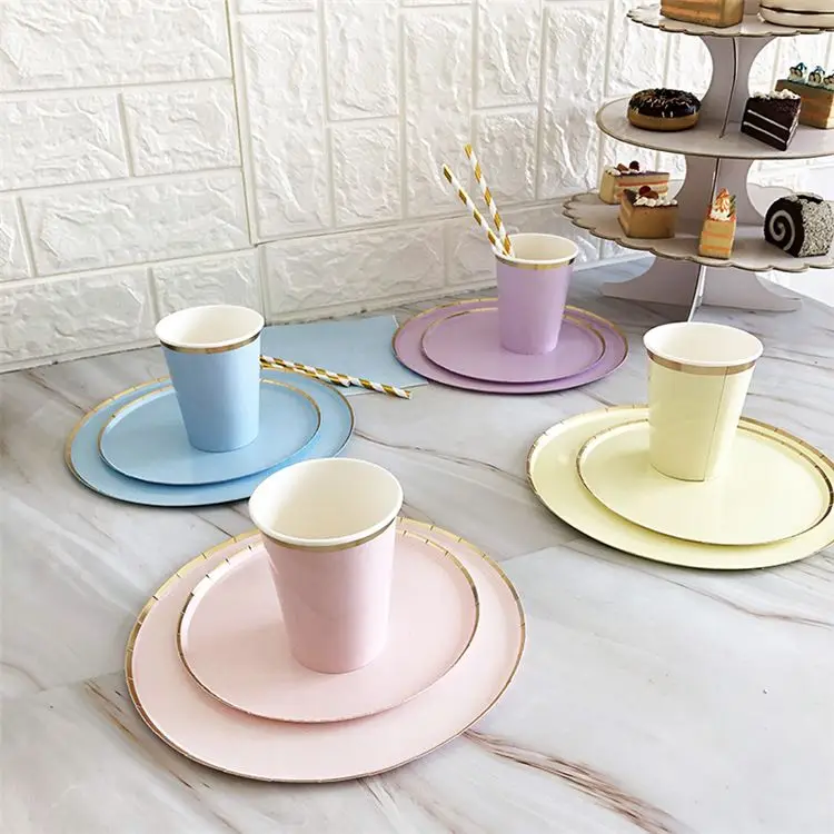 Hot Sale Disposable Dinnerware Set Birthday Wedding Party Paper Cake ...