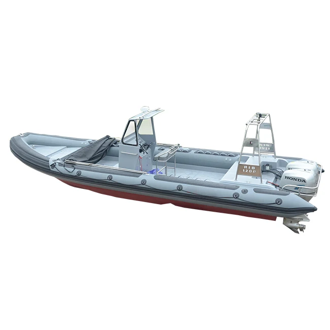12m Patrol Fiberglass Hull RIB1200 Rigid Inflatable Boat