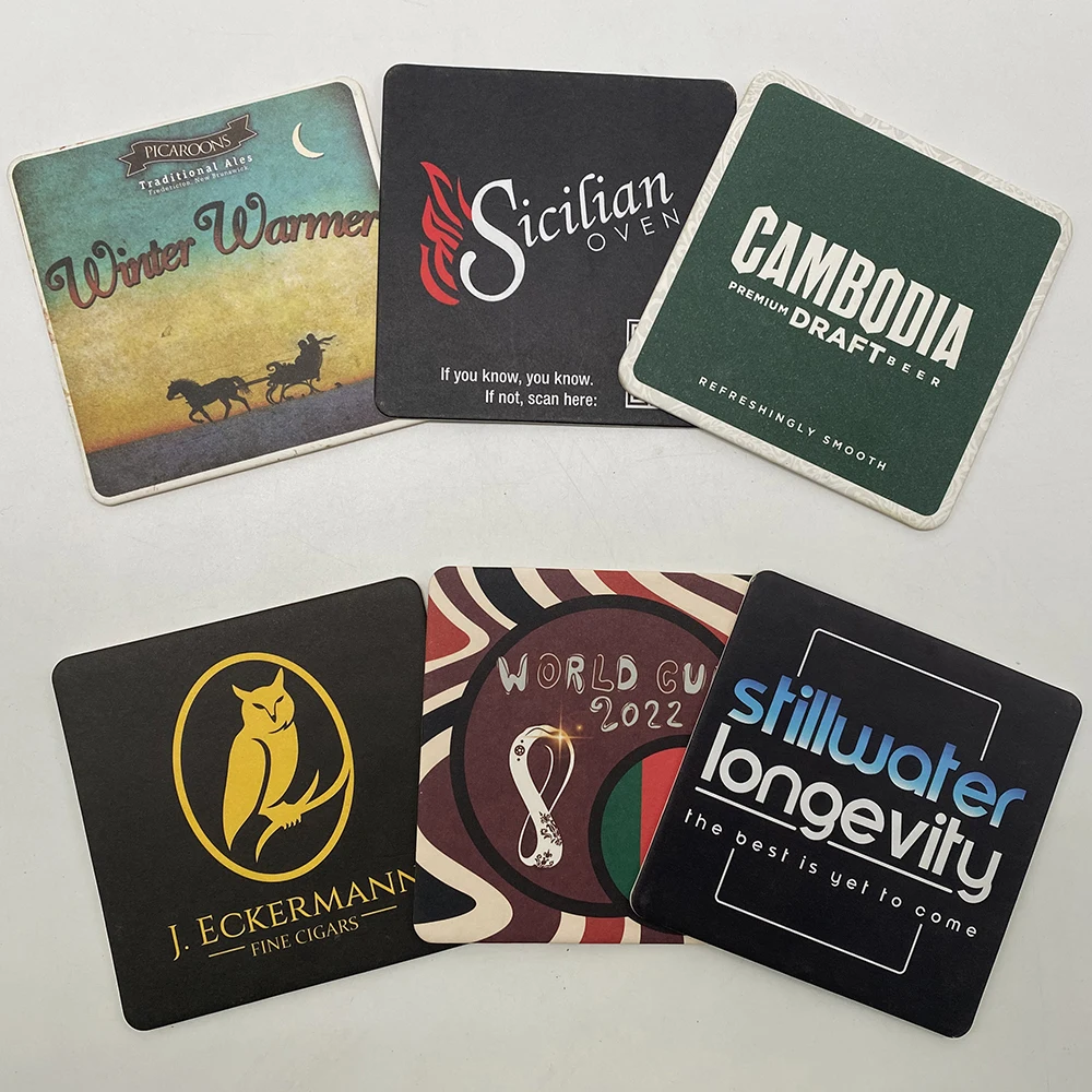 Customized Printed Personalized Coasters with Logo Design