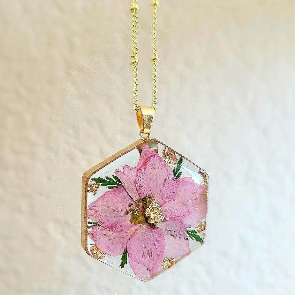 Japanese Korean Ins Style Gentle Real Flower Necklace Handmade Diy ...