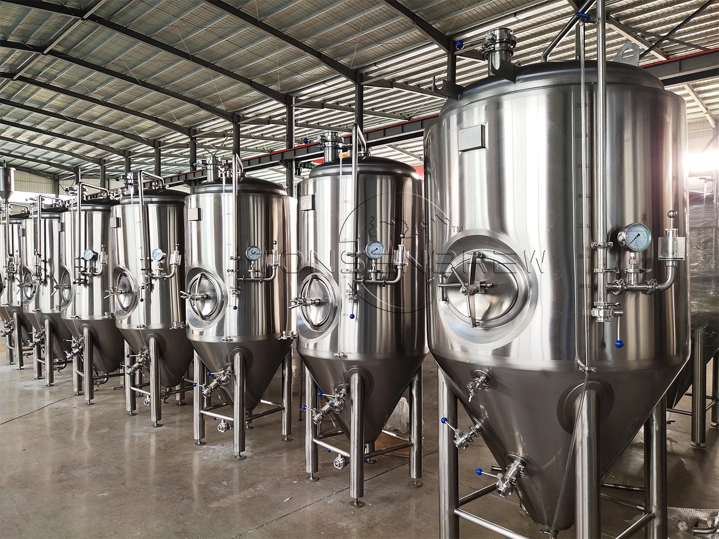 50L to 120L Mini Conical Beer Fermenter Tanks with Cooling Jackets