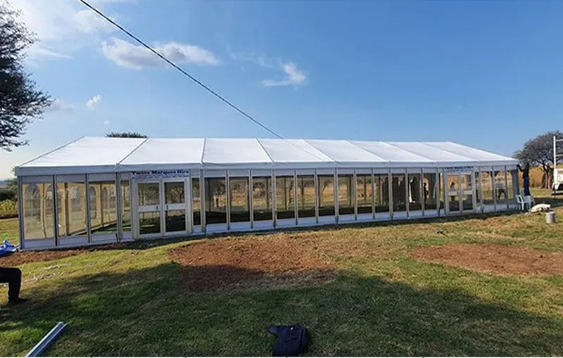 Outdoor 15m Clear Span Curve Tent Galvanized Frame with Polyester Cover ...