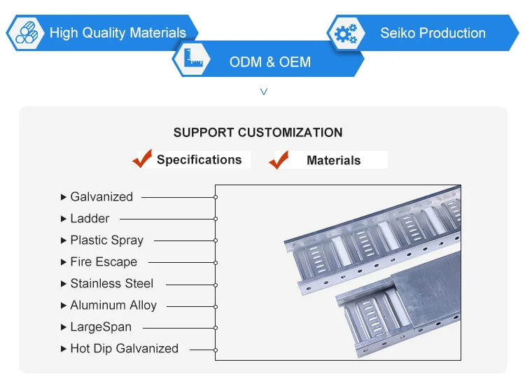 Ventilated Perforated Trough Architectural Aluminum Cable Ladder