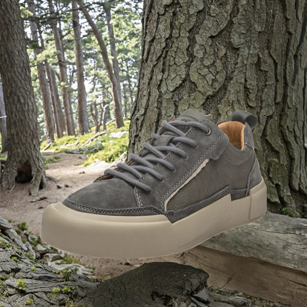 39-44 Men's Genuine Leather Lace-up Walking Shoes Fashion Trend PU ...