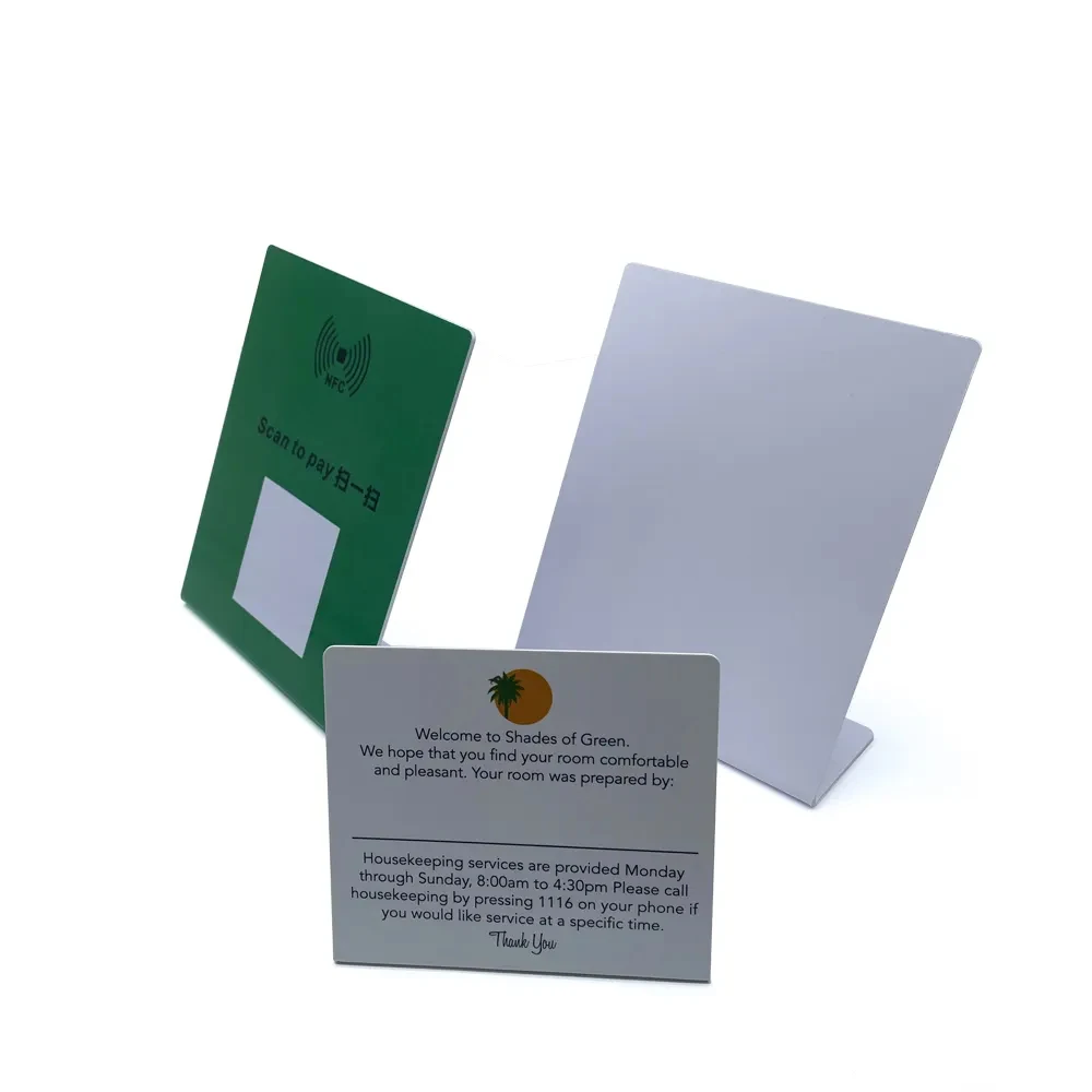 Custom Logo Rfid Smart Table Menu Tent Pvc Restaurant Menu Card Holder ...