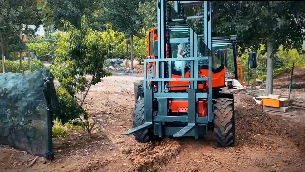 Sdjg Hydraulic Forklift Four-wheel Drive Off-road Forklift 3.5 Tons - Buy All Terrain Off-road ...