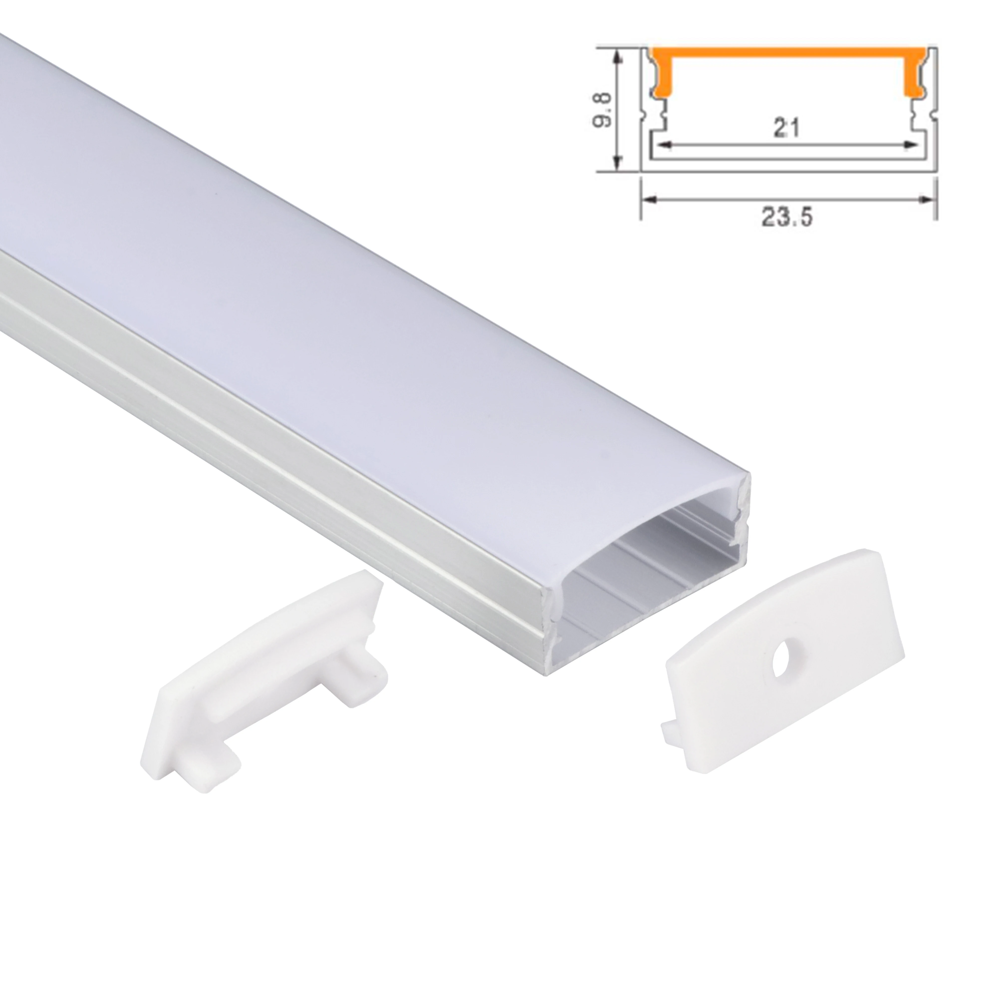 Recessed Mounted Extruded Aluminum Heatsink Led Extrusion Profile - Buy ...