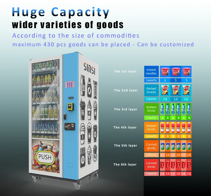 Free Design With Shop Names Mental Shell Vending Machine With Card ...