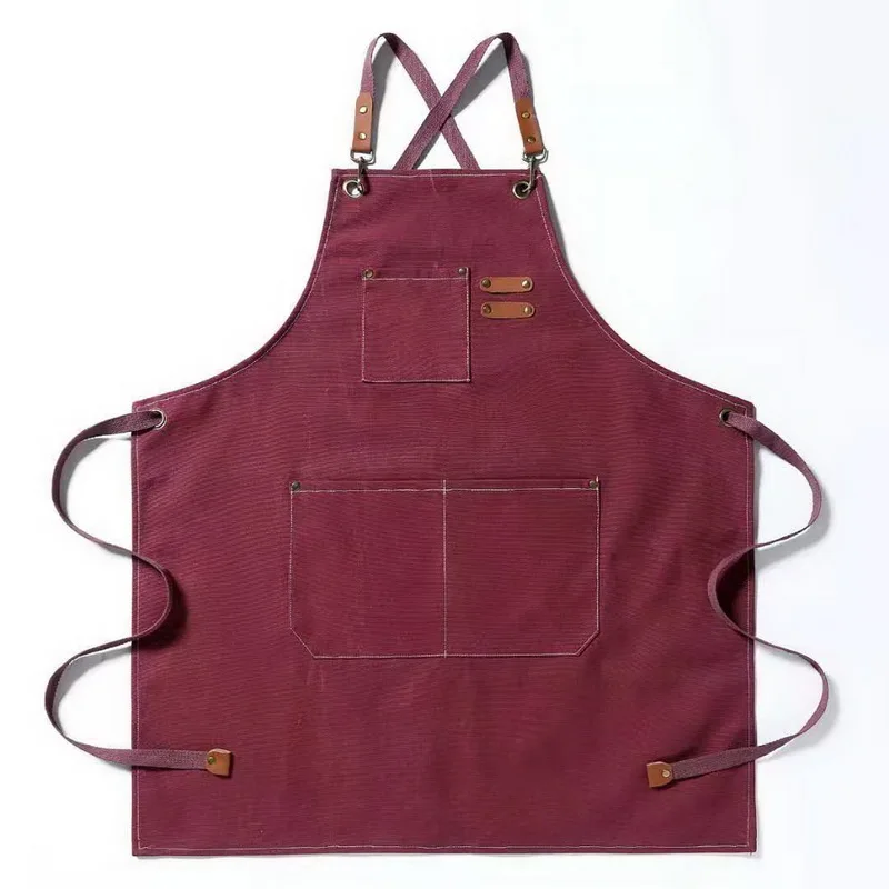 Custom Logo Chef Aprons - Durable Cotton Canvas Uniforms