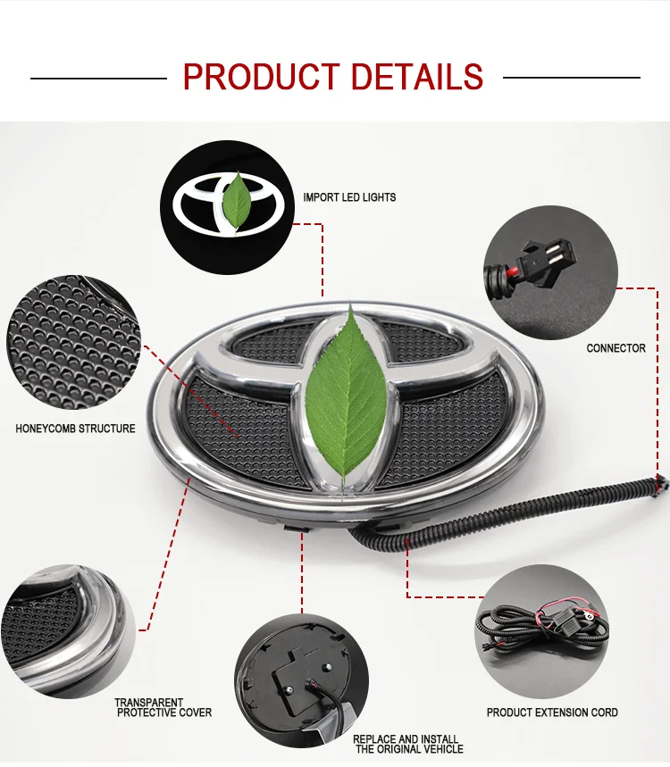 Auto Front Grille Led Logo Light Emblem Grill Led Auto Logo Light Car ...