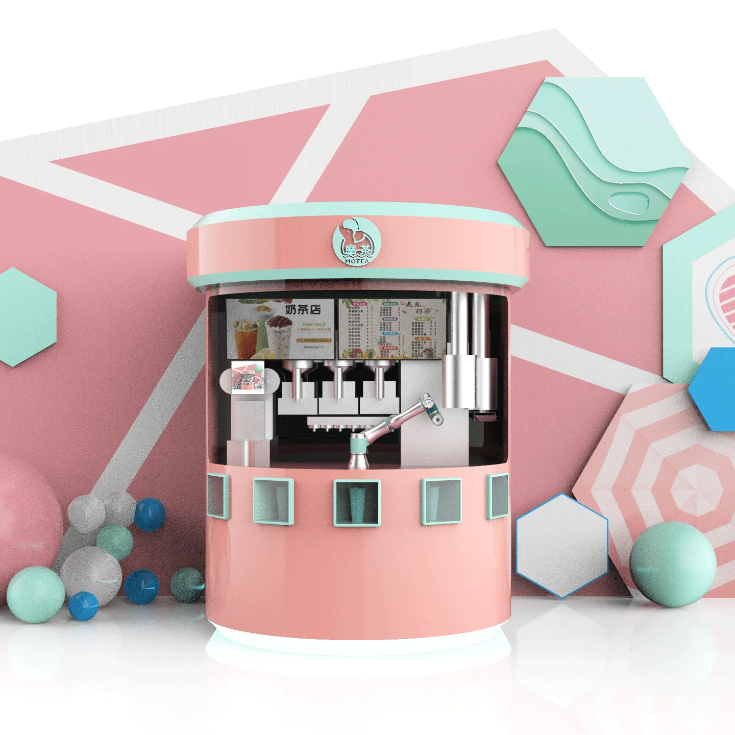 Smart-vending-machine Robot Hand Arm Frozen Drink Machine Cobot Robot