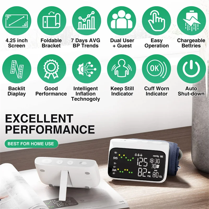 Rechargeable AVG BP Monitor Blood Pressure Machine Digital Ambulatory ...