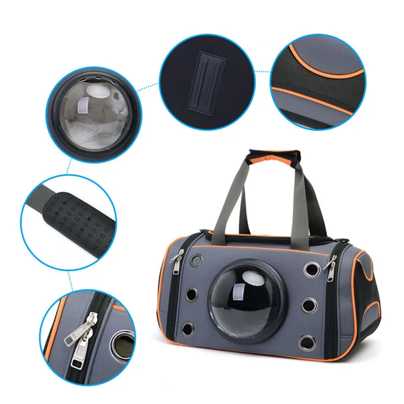 Folding Collapsible Space Capsule Pet Dog Purse Carrier Travel Crate ...