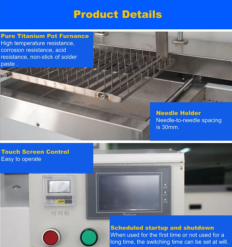 Semi-auto Desktop Pcb Dip Soldering Machine For Plug-in Components ...
