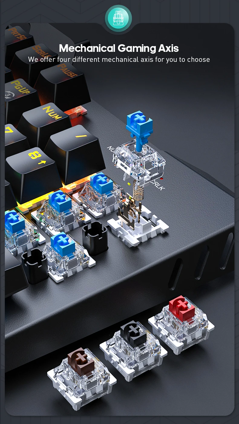 IMICE GK-400 USB Gaming Mechanical Keyboard with RGB Backlit