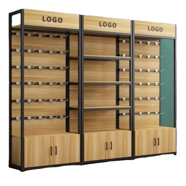 Custom Retail Grocery convenience Store Rack wood display shelf racks ...