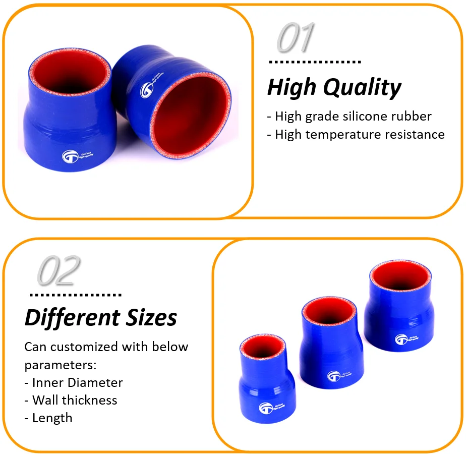 Custom Size Wrapped 4 Ply Fabric Reinforced Straight Reducer Coupler ...