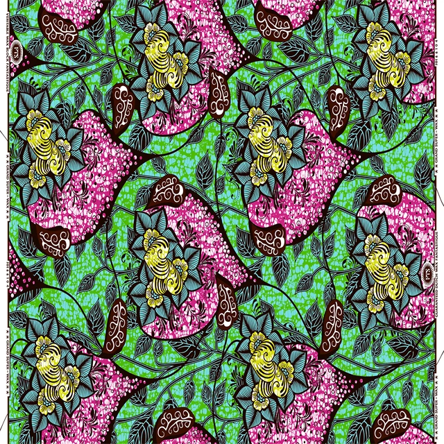 100% Cotton Pagne Batik Ankara African Golden Wax Nigerian Jacquard ...