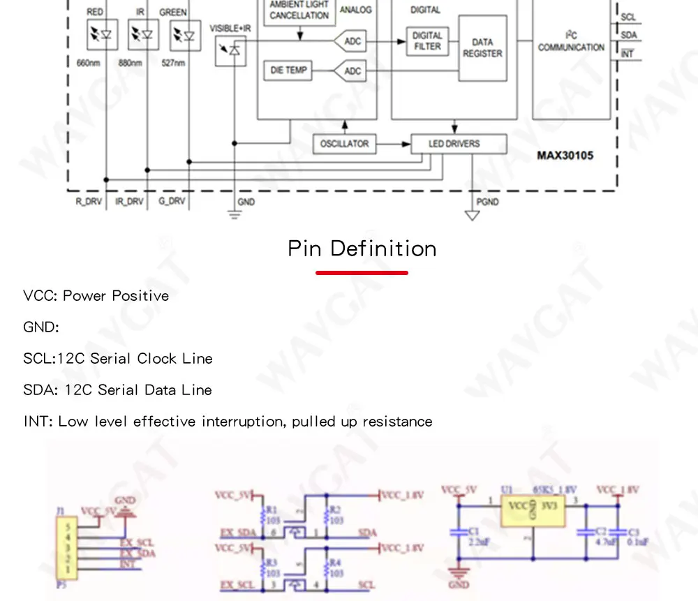 Mcu-30105 Max30105 Optical Sensor Particle Sensor Smoke Detection Flame ...
