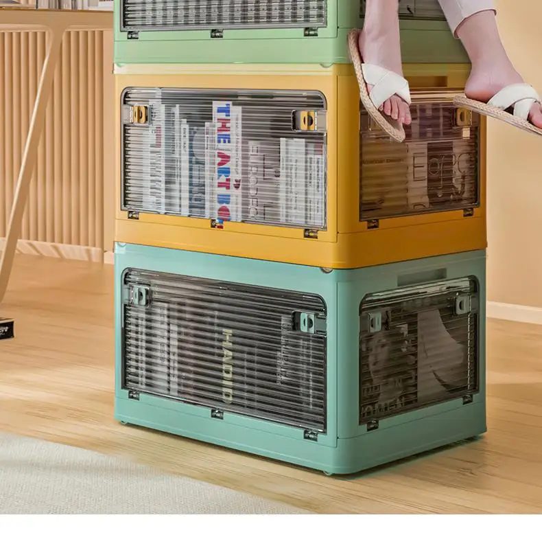 86l Bookcase Student Classroom Book Storage Box Plastic Foldable Book ...