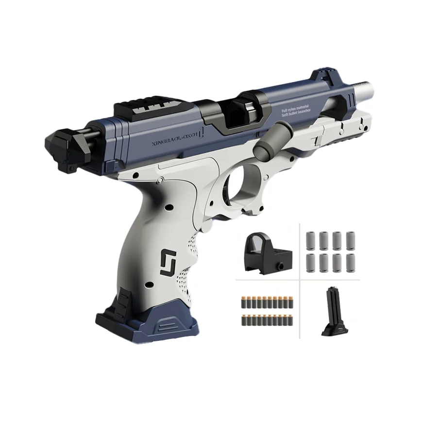 Toy Gun With Soft Bullets Ejecting Foam Blaster Toy Model Shooting Game ...