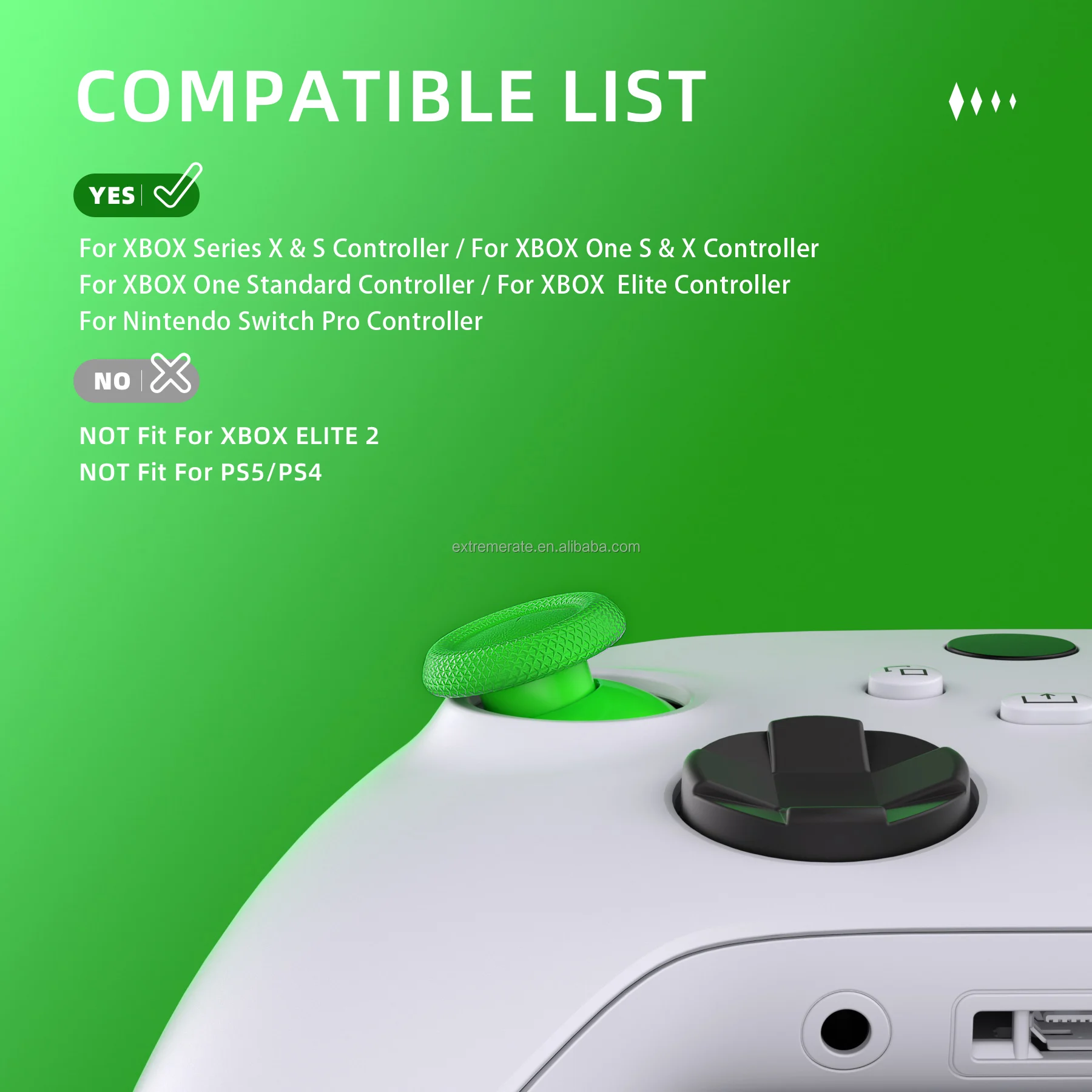 EXtremeRate Swappable Analog Stick Joystick Edge Sticks Interchangeable ...