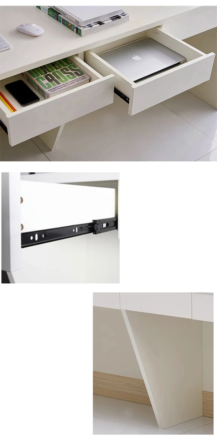 White Melamine Counter Table - Modern Reception Desk