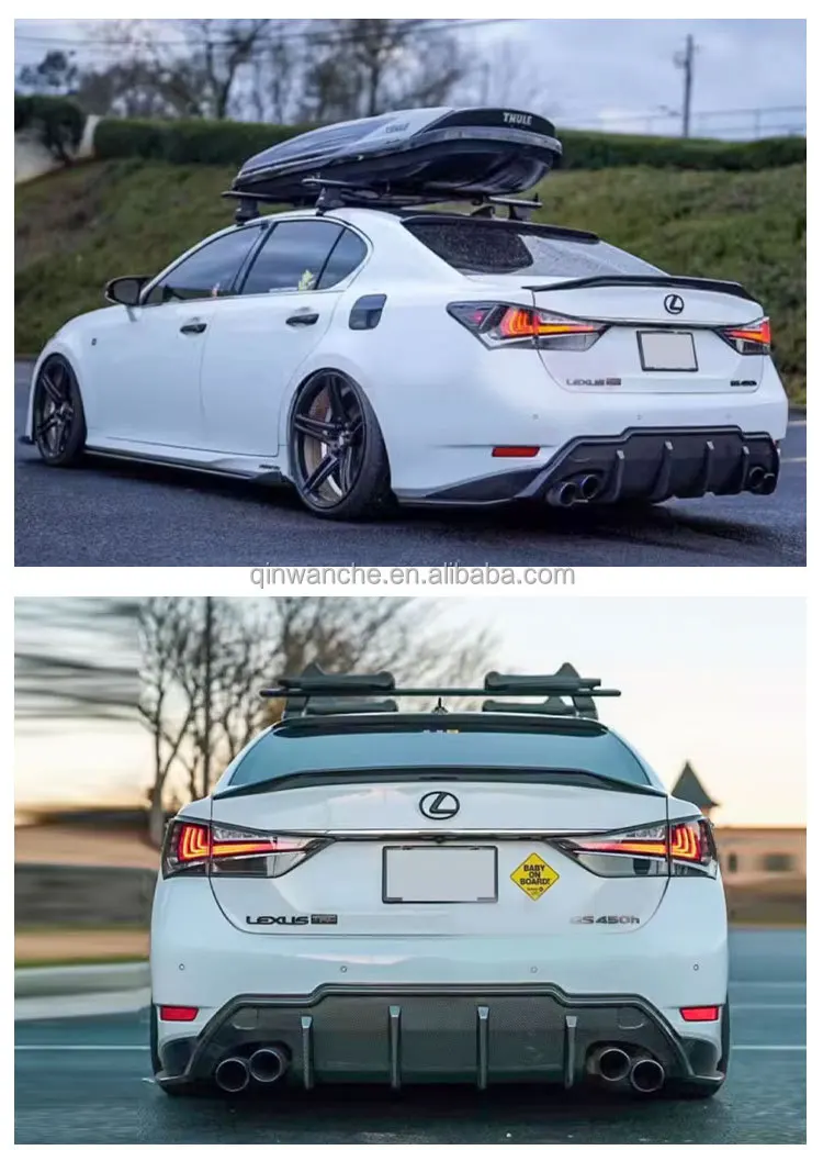 Carbon Fiber Rear Bumper Lip for Lexus GS250-350 2012-2017