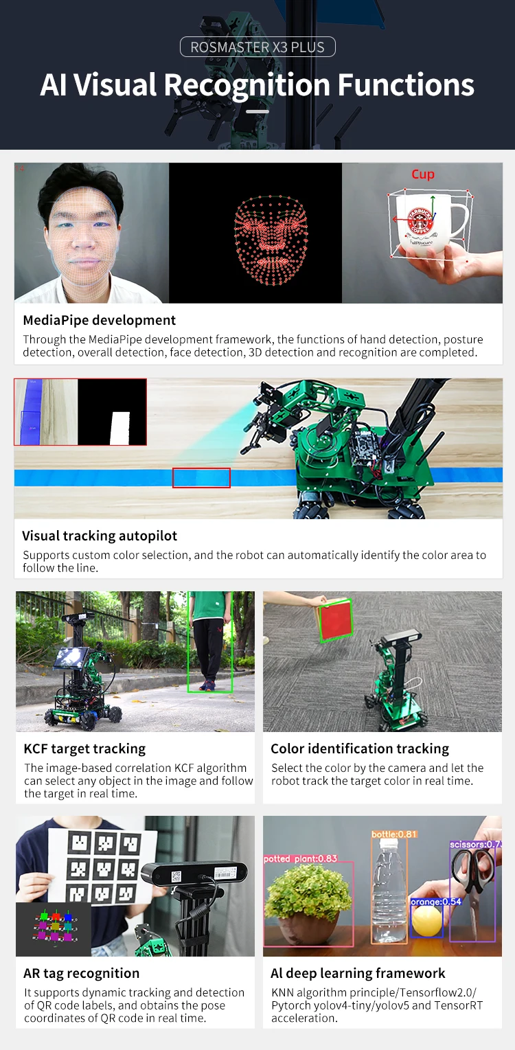 6dof Robotic Arm X3 Plus Robot With 520 High-power Motor Designed For ...