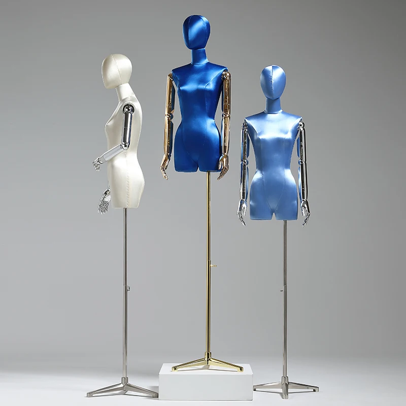 Clothing Display Adjustable Ladies Femme Manikin Models Flexible Gold ...