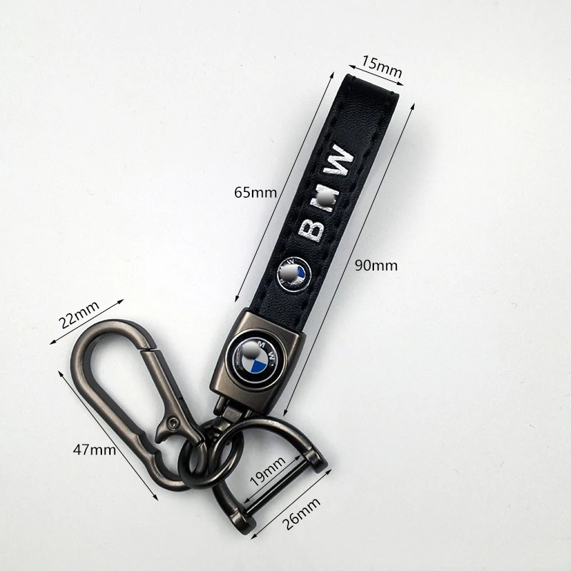 Genuine Leather Car Brand Logo Keychain for BMW Accessories Key Chain ...