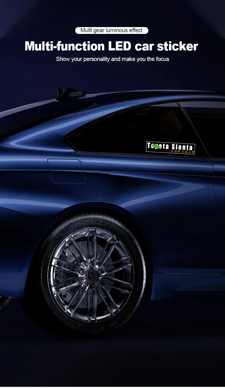 Customized El Car Window Led Interior Stickers Jdm Auto Deco Glow Panel ...