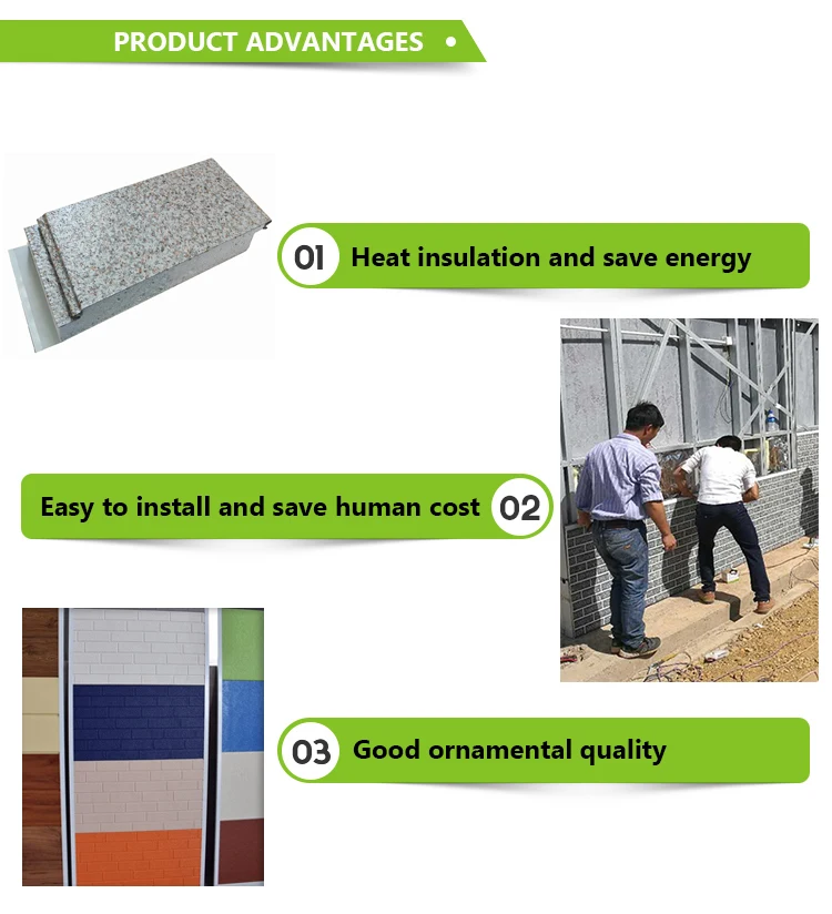 Easy to Install Fast Supply 16mm 20mm Pu Foam Sandwich Panel Wood Grain ...