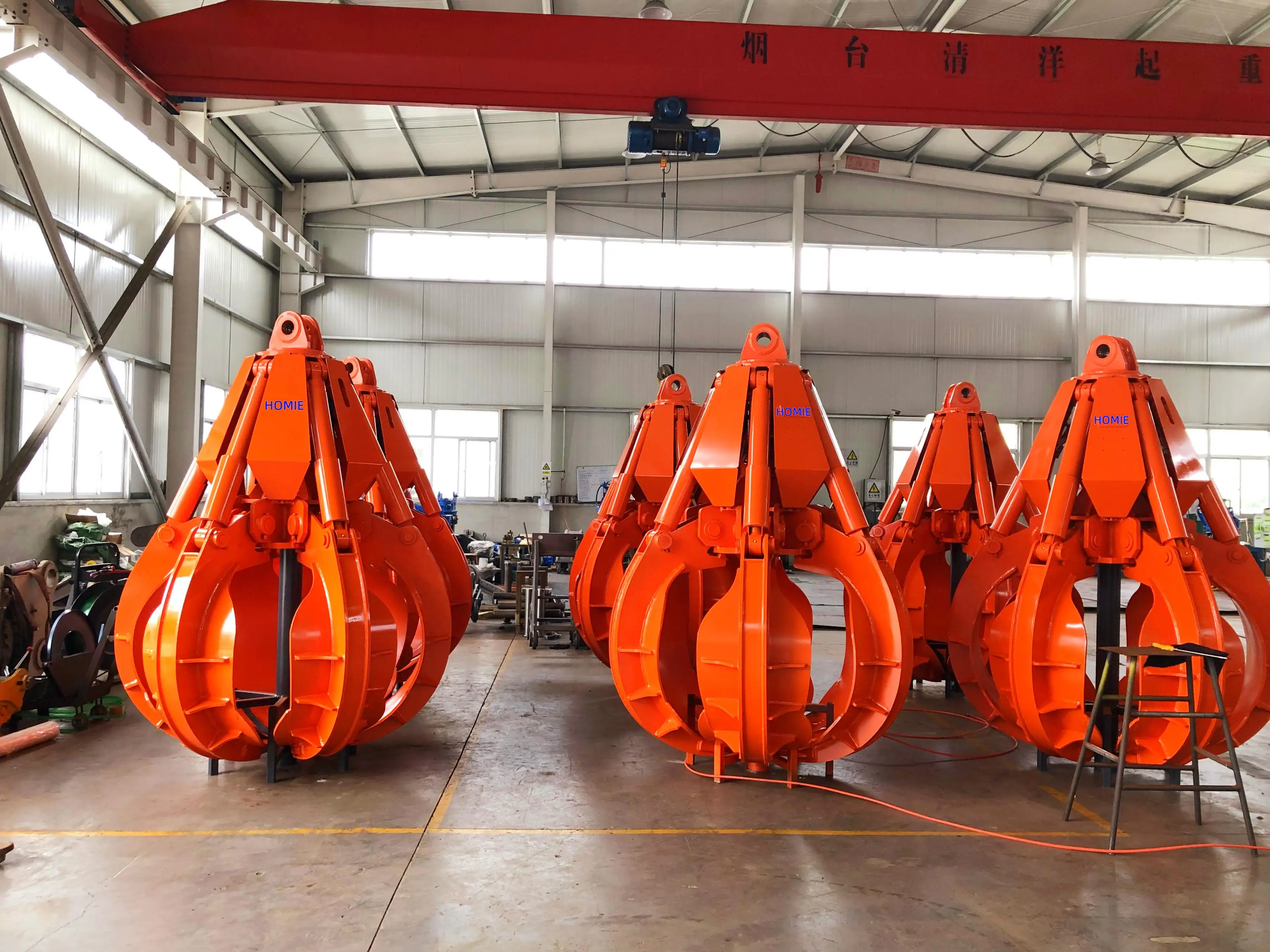 5-Tine Orange Peel Rotating Grapples,Crane Excavator Mounted Octopus ...