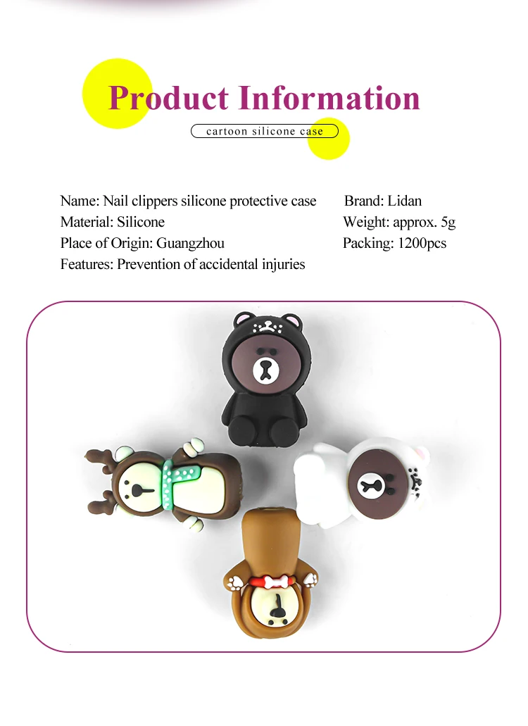 Animals Nipper Protective Cover Sleeve for Nail Cuticle Scissors Dead ...